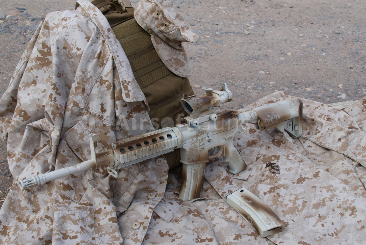 Camo Custom M4 SOPMOD, 160 m/s, AirsoftGuns, CM.007 | AirsoftGuns